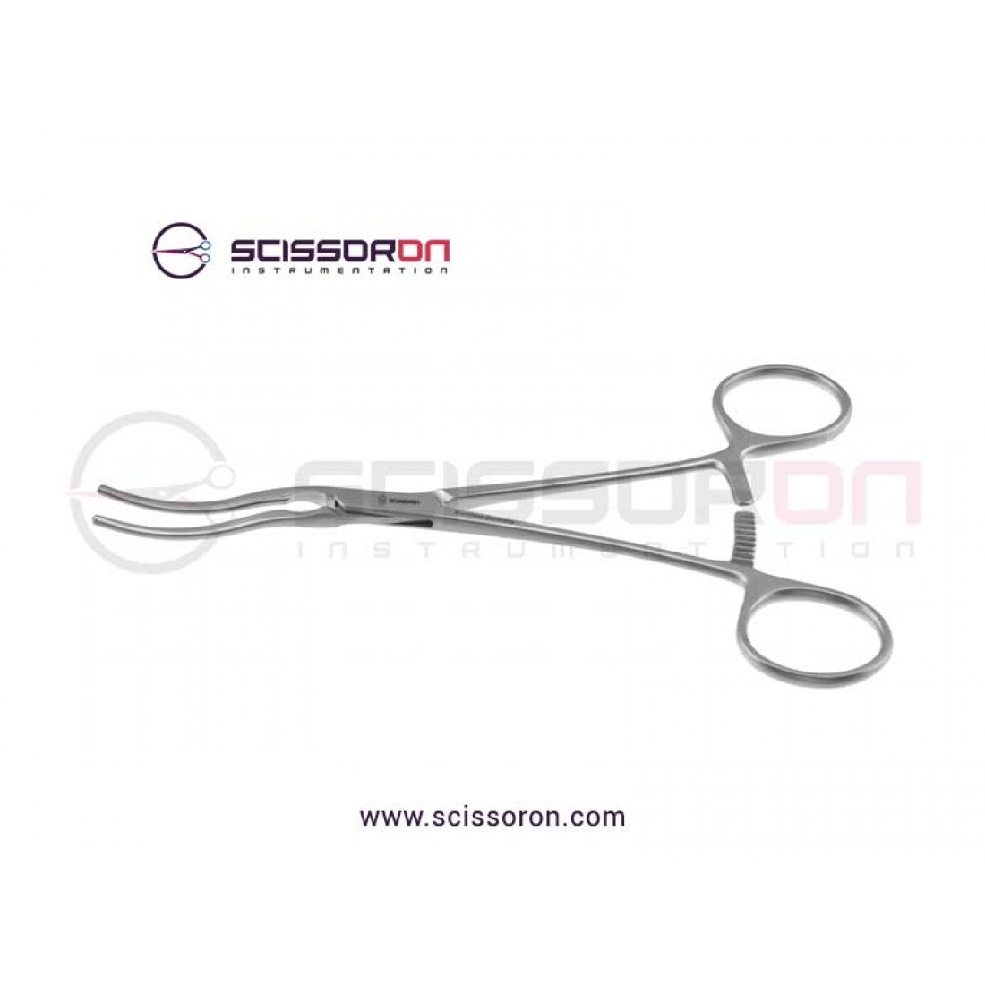 DeBakey Patent Ductus Clamp Pediatric Spoon Curved