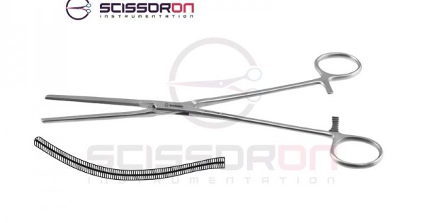 Glassman Intestinal And Liver Holding Clamp Curved Jaws