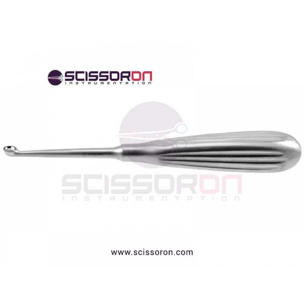 Brun (Spratt) Bone Curette Straight Round Cup