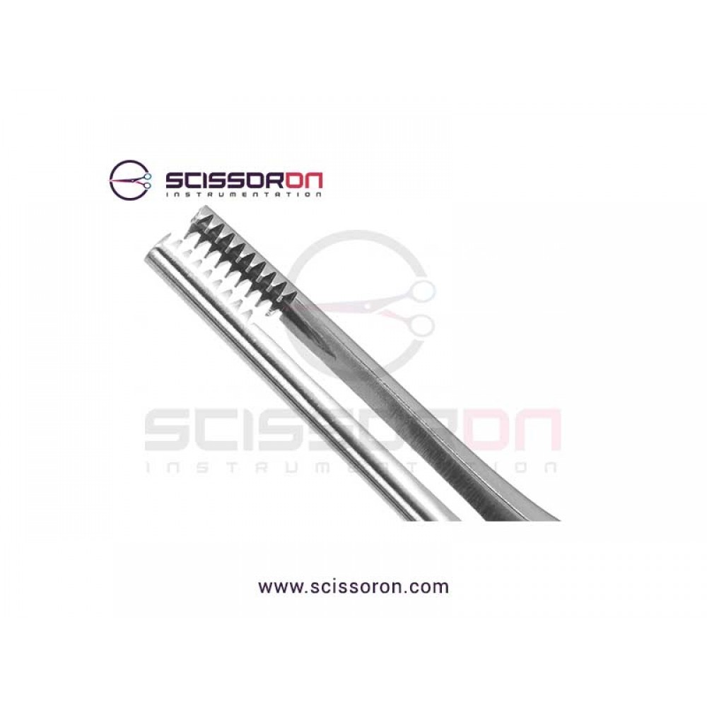 Tebbetts-Style Brown Tissue Forceps Bayonet Shape