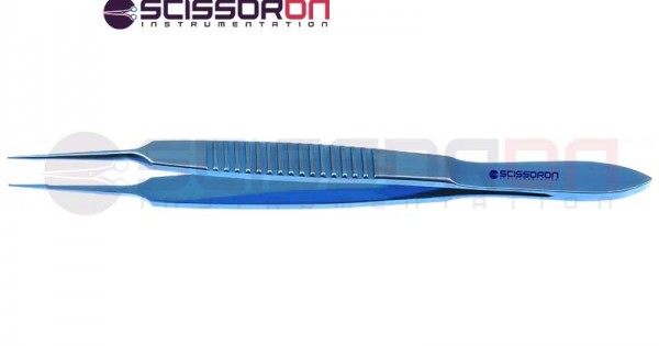 Bonn Suturing Forceps 0.12mm 1x2 Teeth set at 90° Jaws Titanium