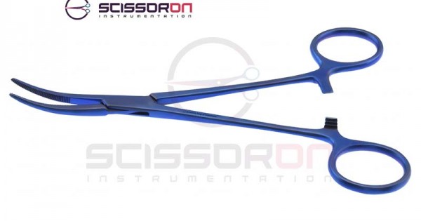 Rankin-Kelly Hemostatic Artery Forceps Curved Jaws Titanium