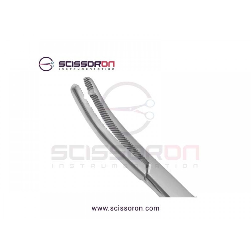 Heaney Hysterectomy Forceps Curved Jaws Single Tooth