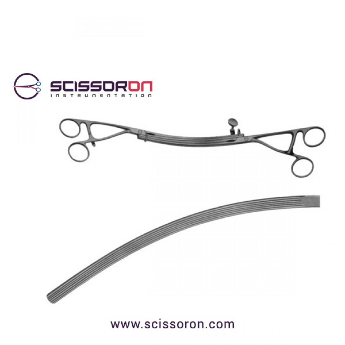 Lane Gastrointestinal Twin Forceps Curved