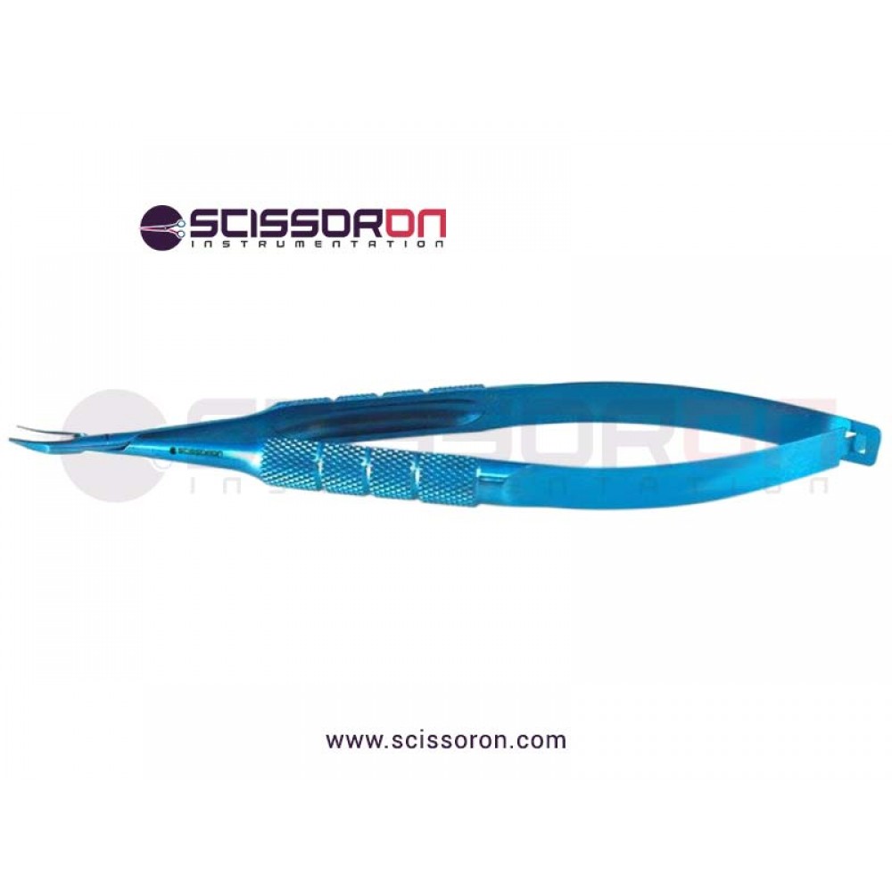 Barraquer Micro Needle Holder Curved Fine Jaws Titanium