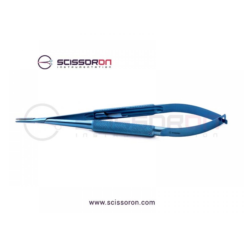 Jacobson Needle Holder TC Dusted Straight Jaws with Lock