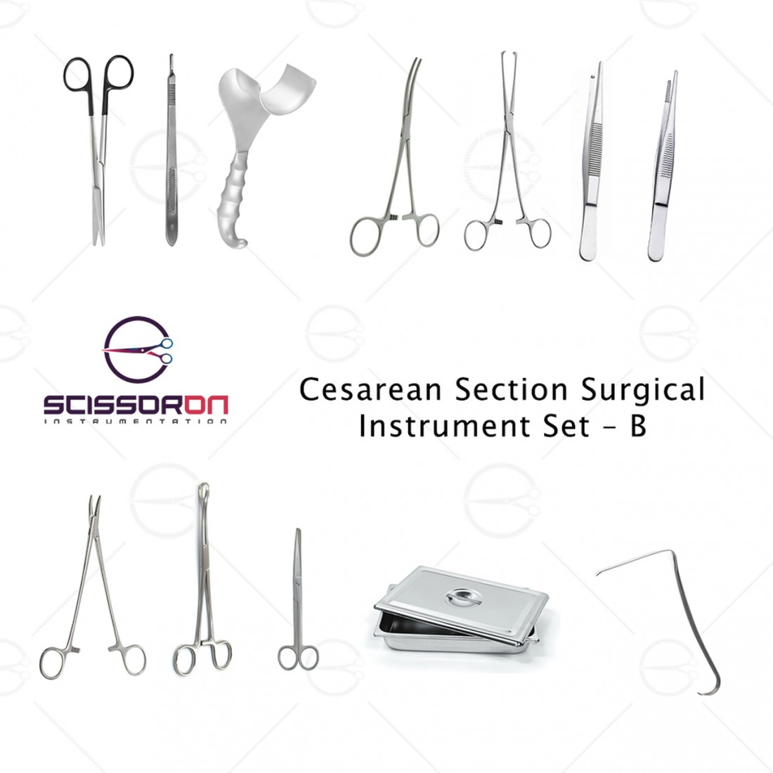 Cesarean Section Surgical Instrument Set - B