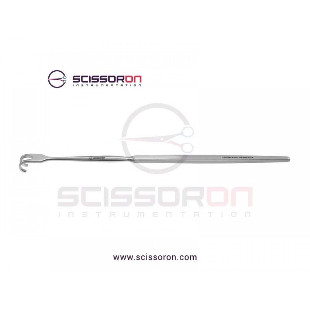 Rake Finger Retractor Blunt Double Prongs