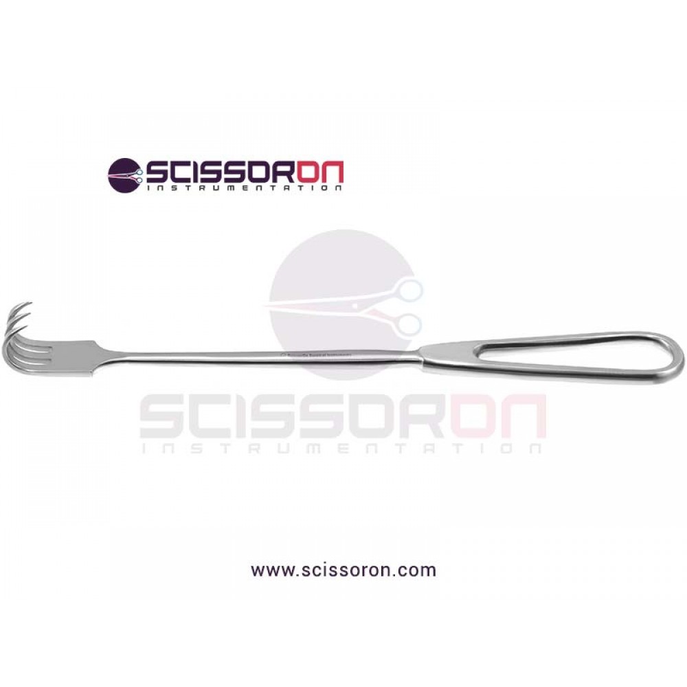 Volkmann Retractor USA Pattern Sharp End 3 Prongs