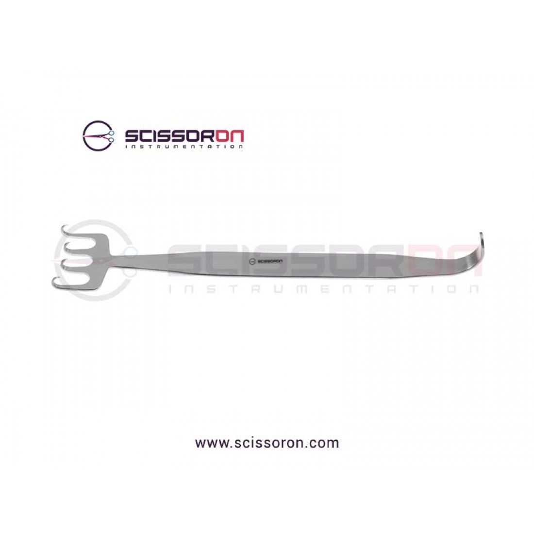 Freeman Facelift (Rhytidectomy) Rake Retractor Offset Prongs