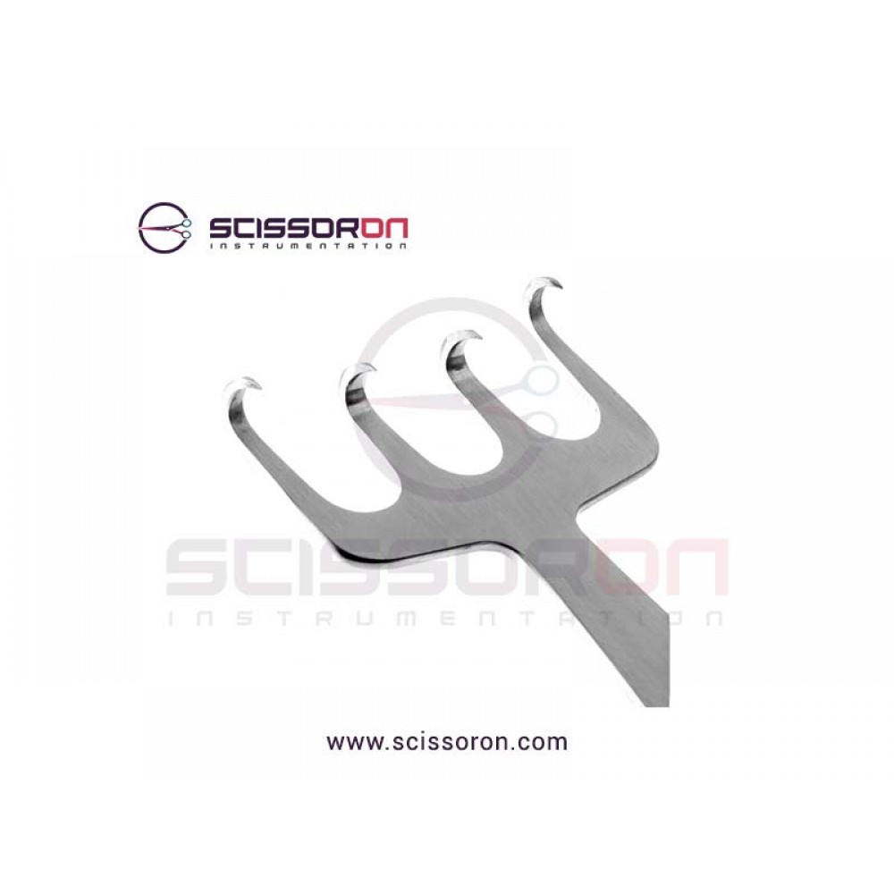 Freeman Facelift (Rhytidectomy) Rake Retractor Offset Prongs