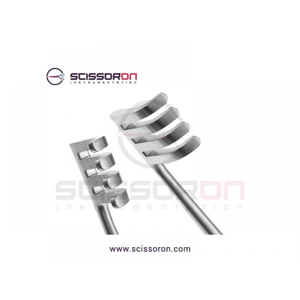 Adson Self-Retaining Cerebellar Retractor Straight Shanks Blunt Ends