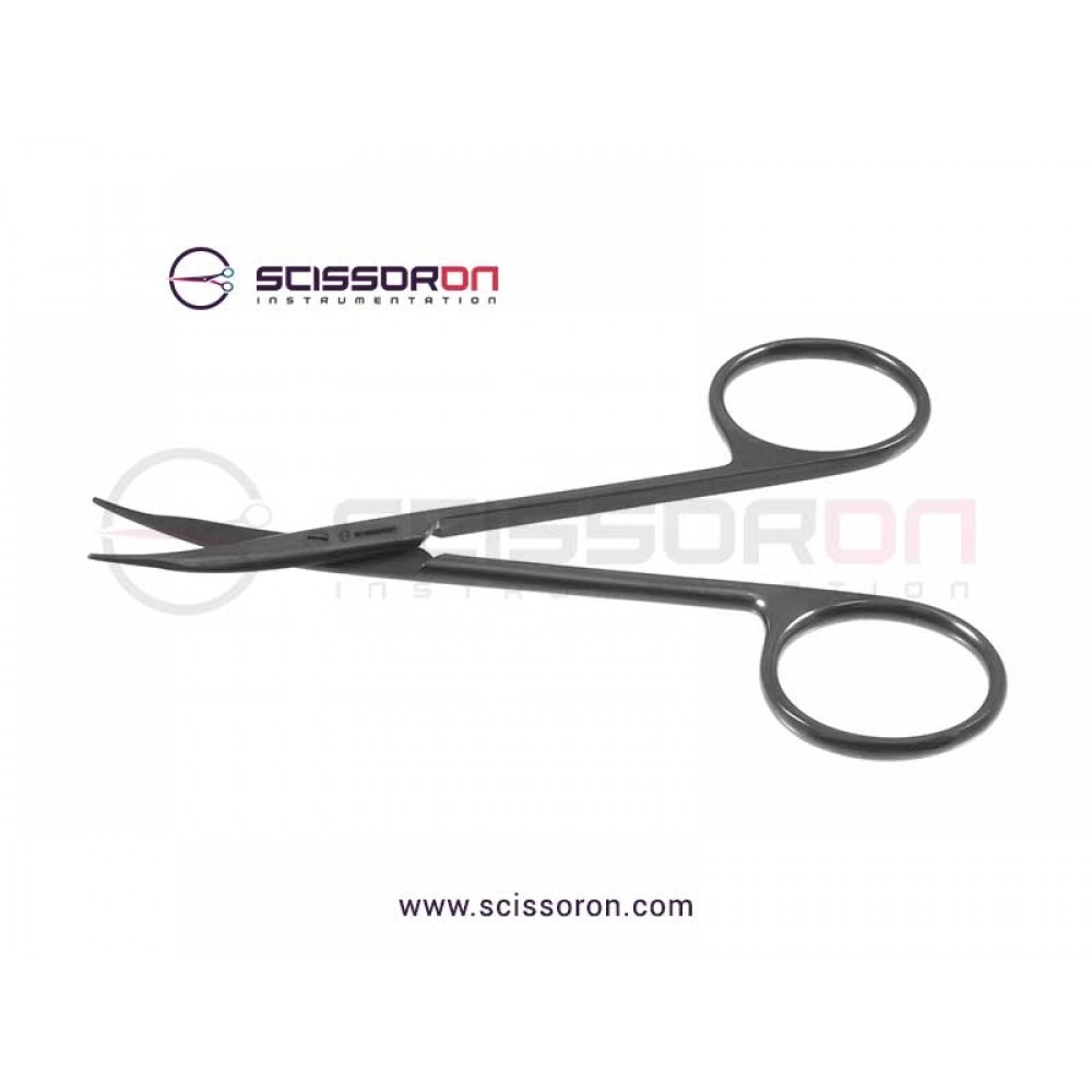 Stevens Tenotomy Scissor Curved Blade Black Ceramic Coating